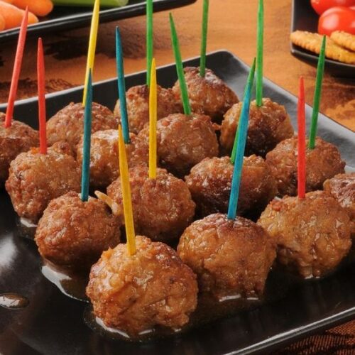 Mini Cocktail Meatballs Appetizer - Nesting Lane Indulge