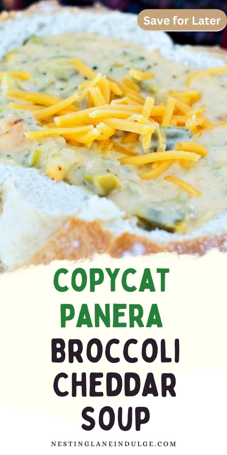 Broccoli Cheddar Soup Panera Copycat Nesting Lane Indulge