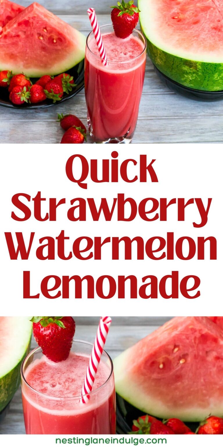 Quick Strawberry Watermelon Lemonade - Nesting Lane Indulge