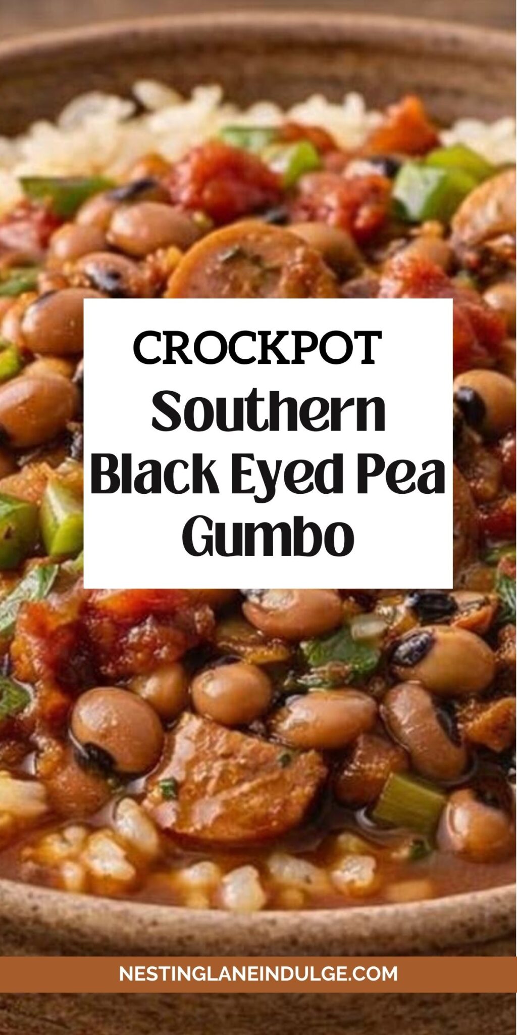 Crockpot Southern Black Eyed Pea Gumbo - Nesting Lane Indulge